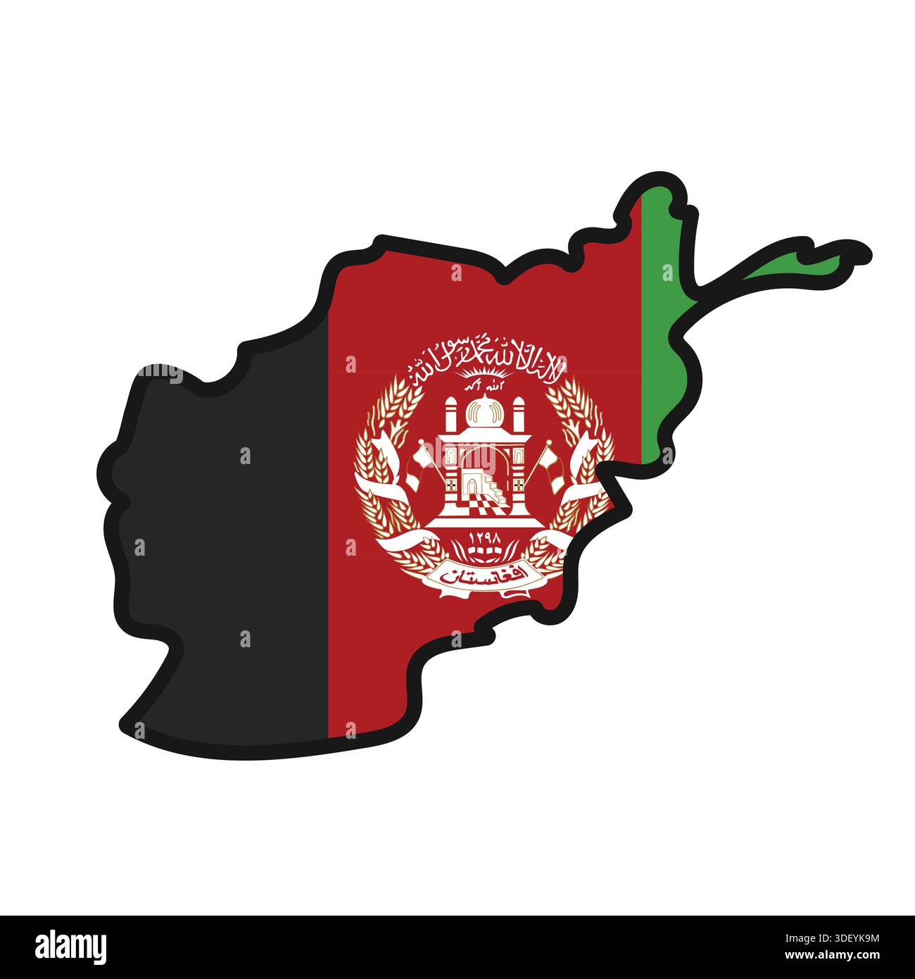 Outline map afghanistan in Stock Vector Images - Alamy