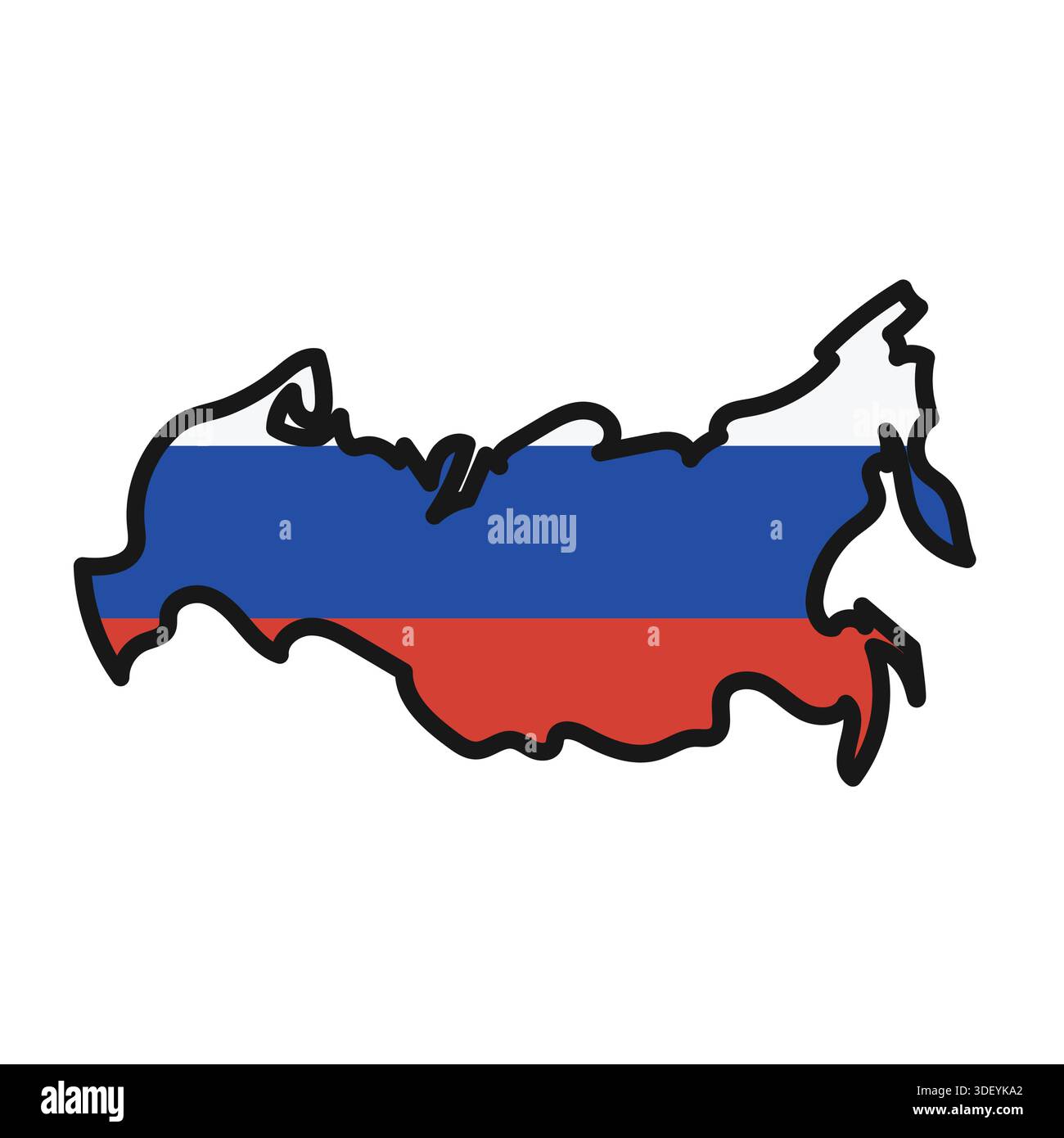 Russia flag map in Stock Vector Images - Alamy
