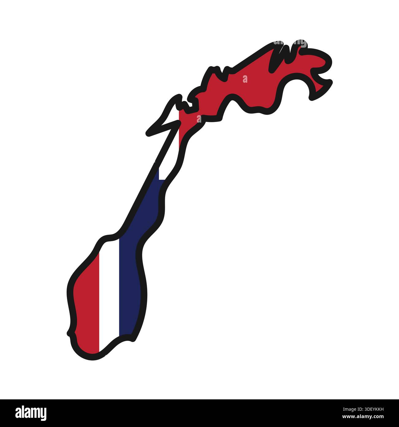 Norway map map in Stock Vector Images - Alamy