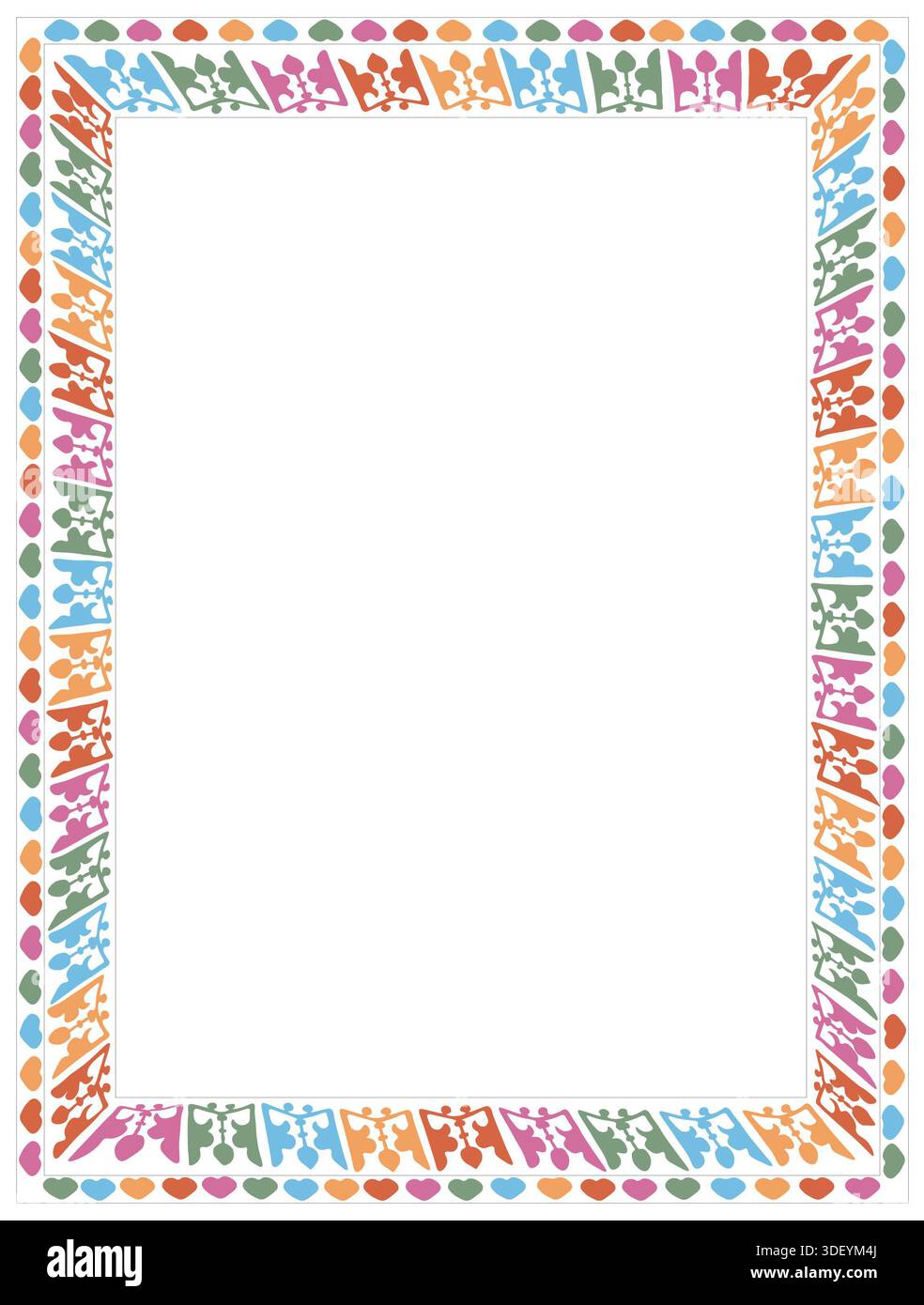 Folk art vector greeting Cut Out Stock Images & Pictures - Alamy