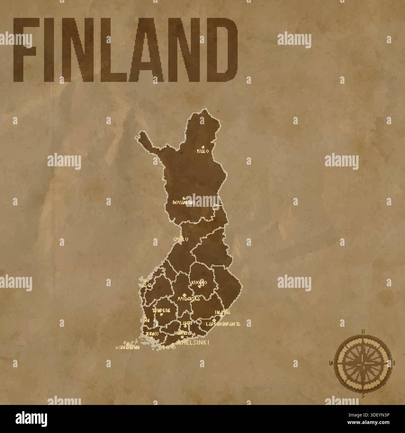 Map of old finland borders hi-res stock photography and images - Alamy