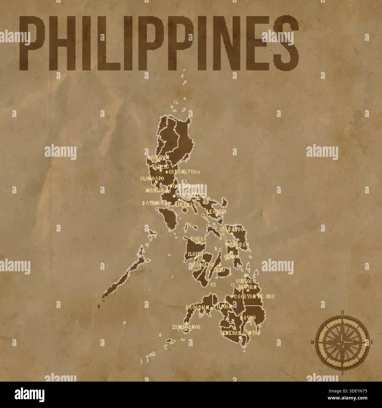 Historical map of manila Stock Vector Images - Alamy