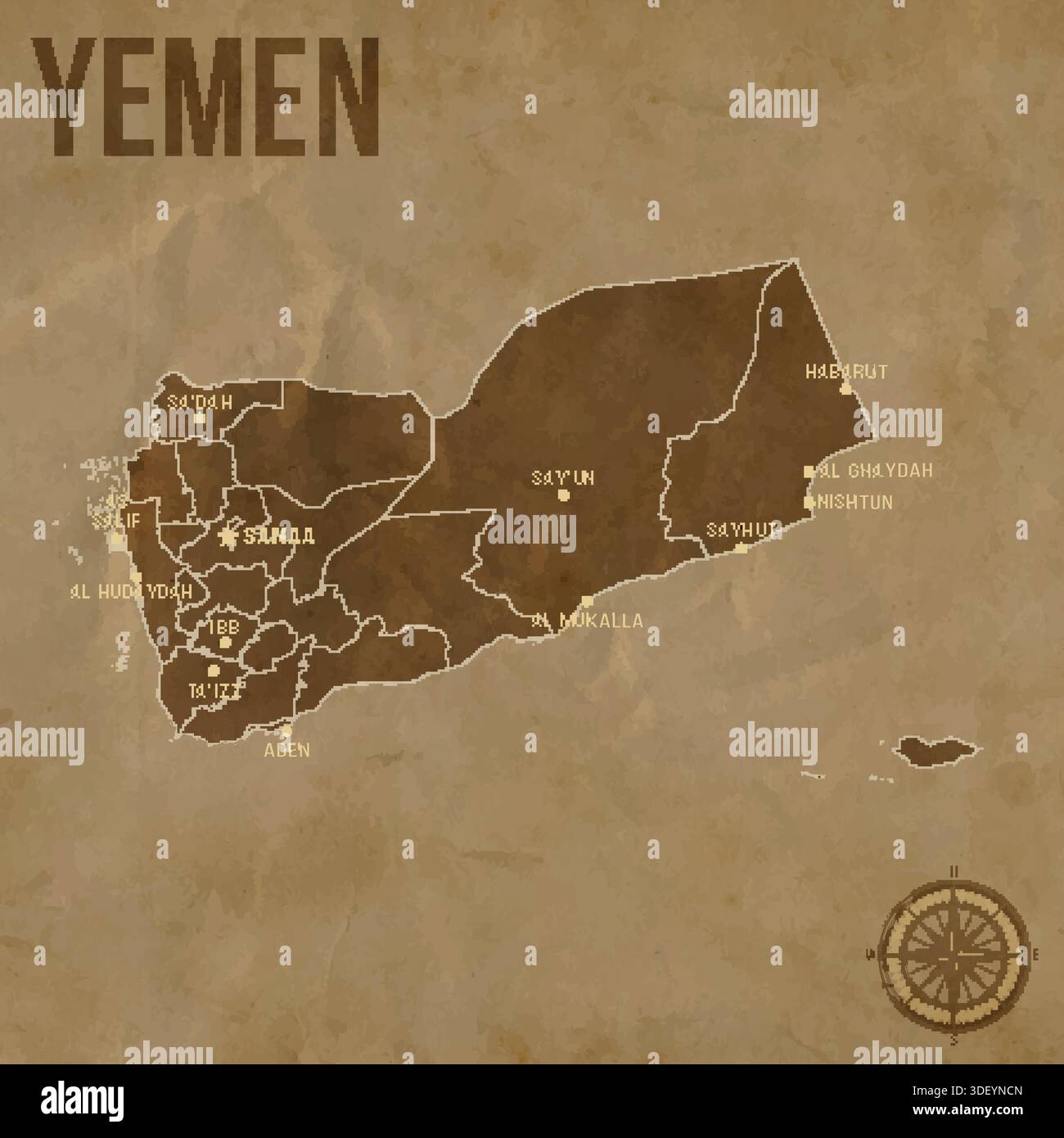 Vintage map arabian peninsula Stock Vector Images - Alamy