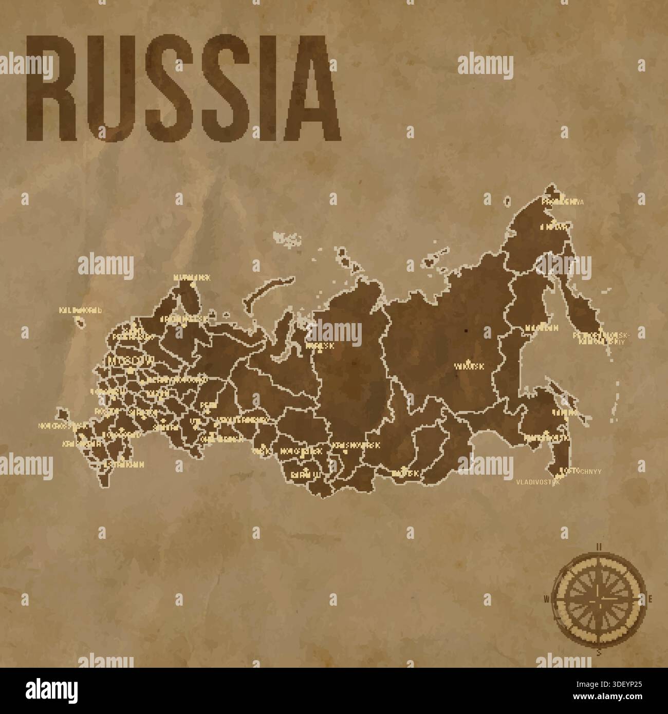 Russia mountains map Stock Vector Images - Alamy