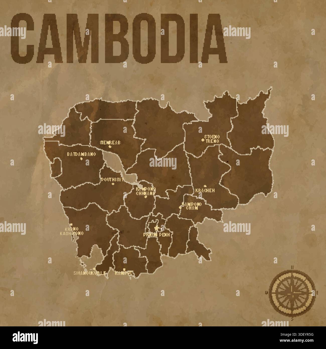 Historical cambodia map Stock Vector Images - Alamy