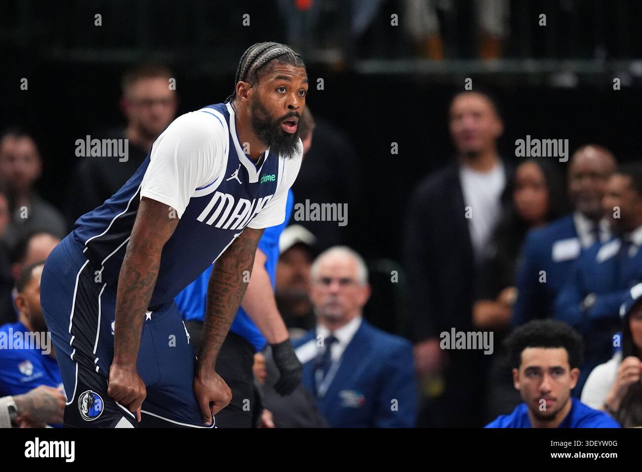 Dallas Mavericks Forward Naji Marshall 13 Looks On During An Nba