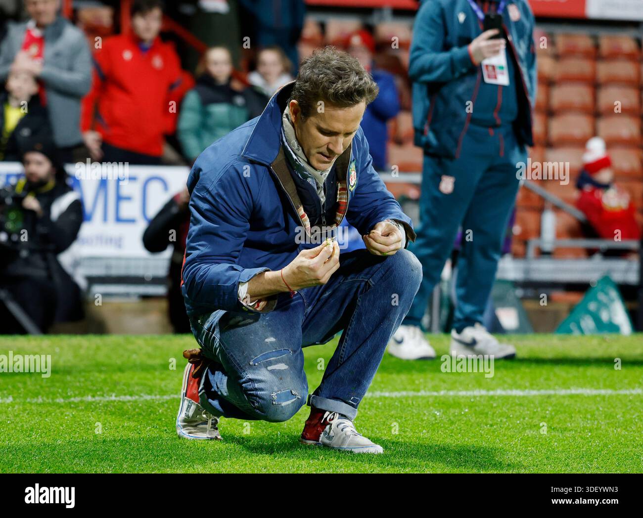 Wrexham, Wales, 9th January 2026. Wrexham Co-Owner Ryan Reynolds ...