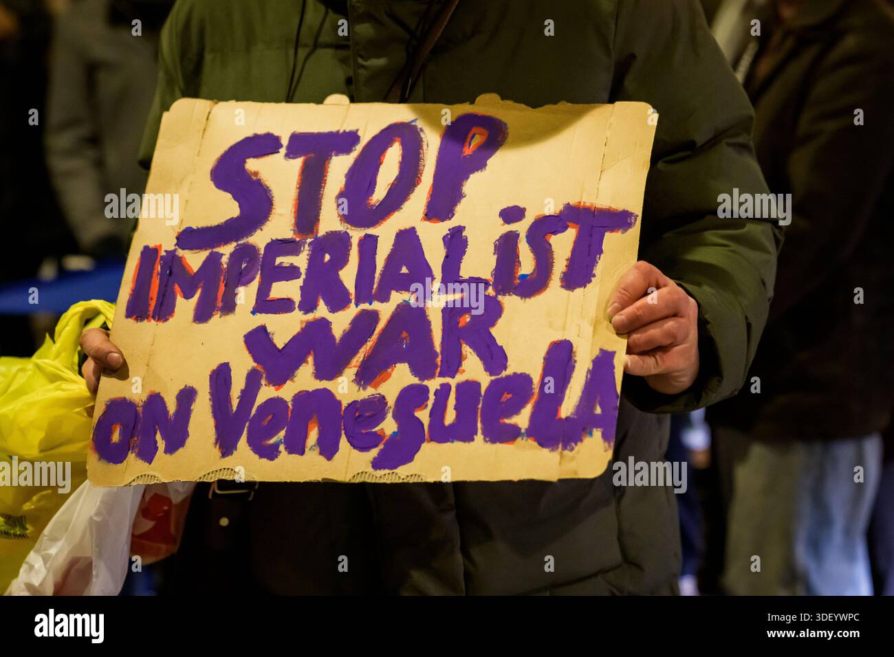 RIGA, LATVIA. 9th January 2026. Protest “Hands off Venezuela” near Riga ...