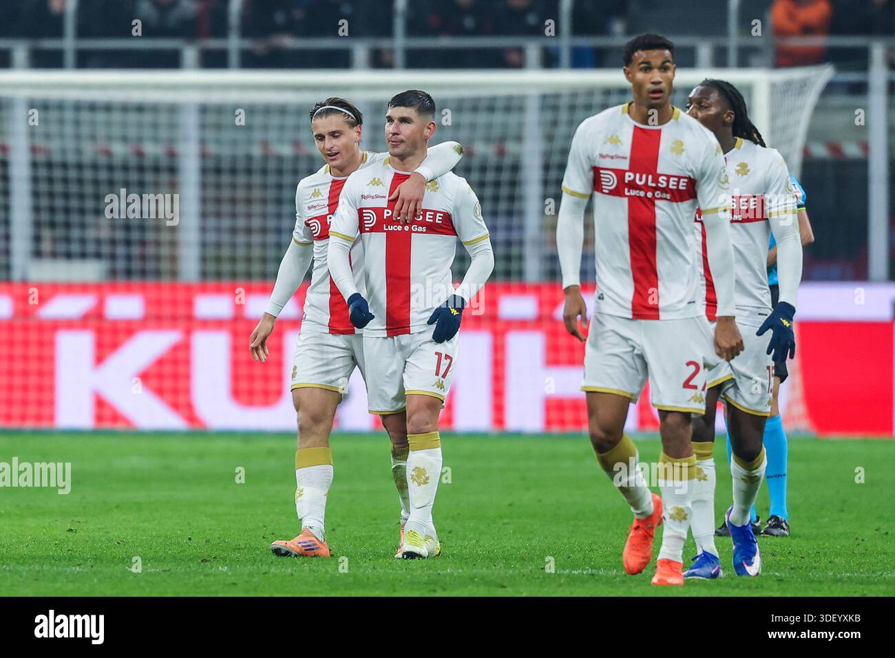 Lorenzo Colombo of Genoa CFC celebrates after scoring a goal with ...