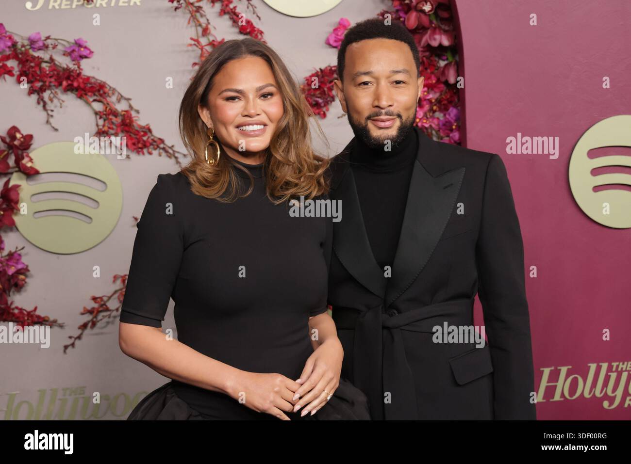 Chrissy Teigen and John Legend attend the THR x Spotify Nominees Night ...