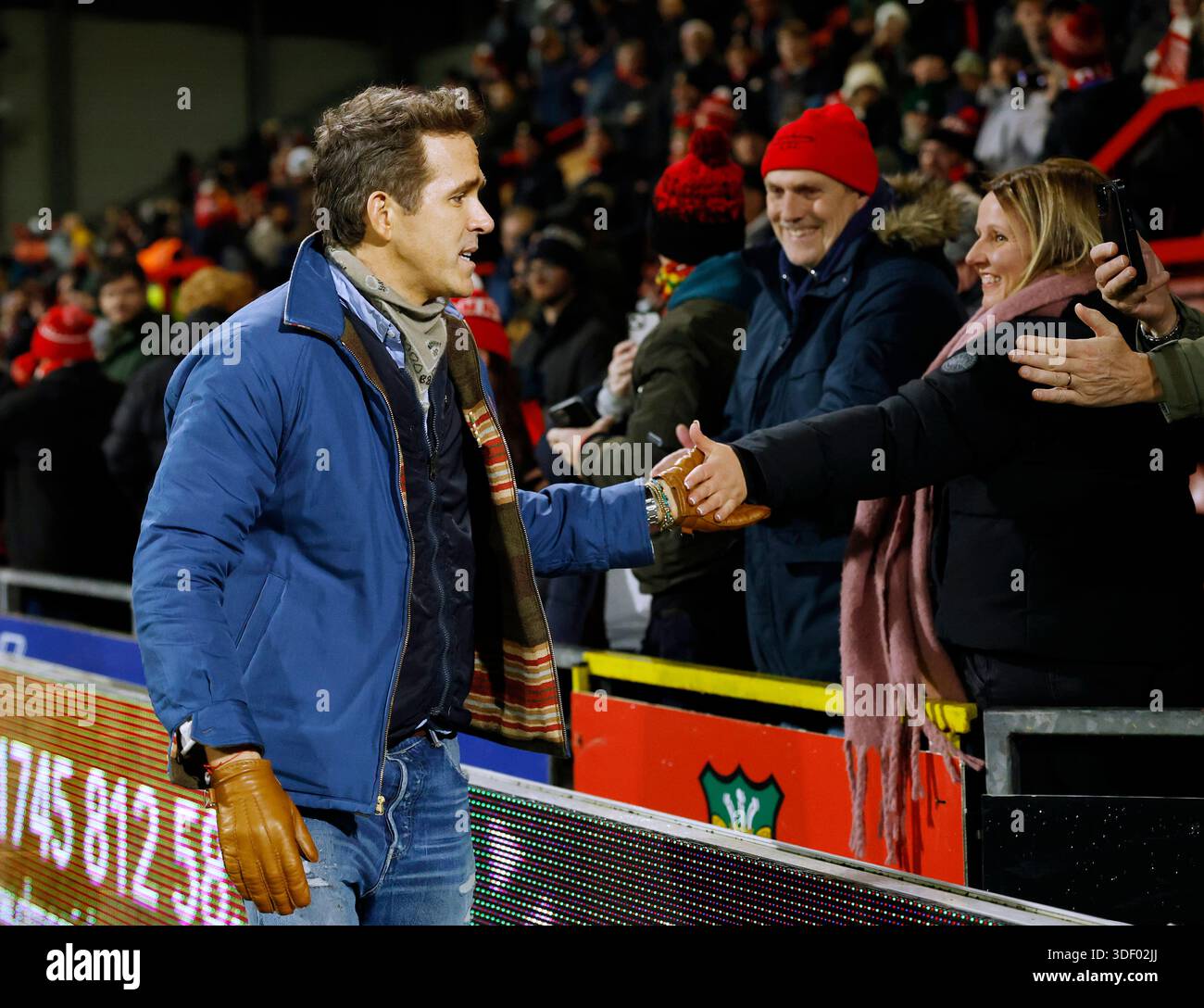 Wrexham, Wales, 9th January 2026. Wrexham Co-Owner Ryan Reynolds ...