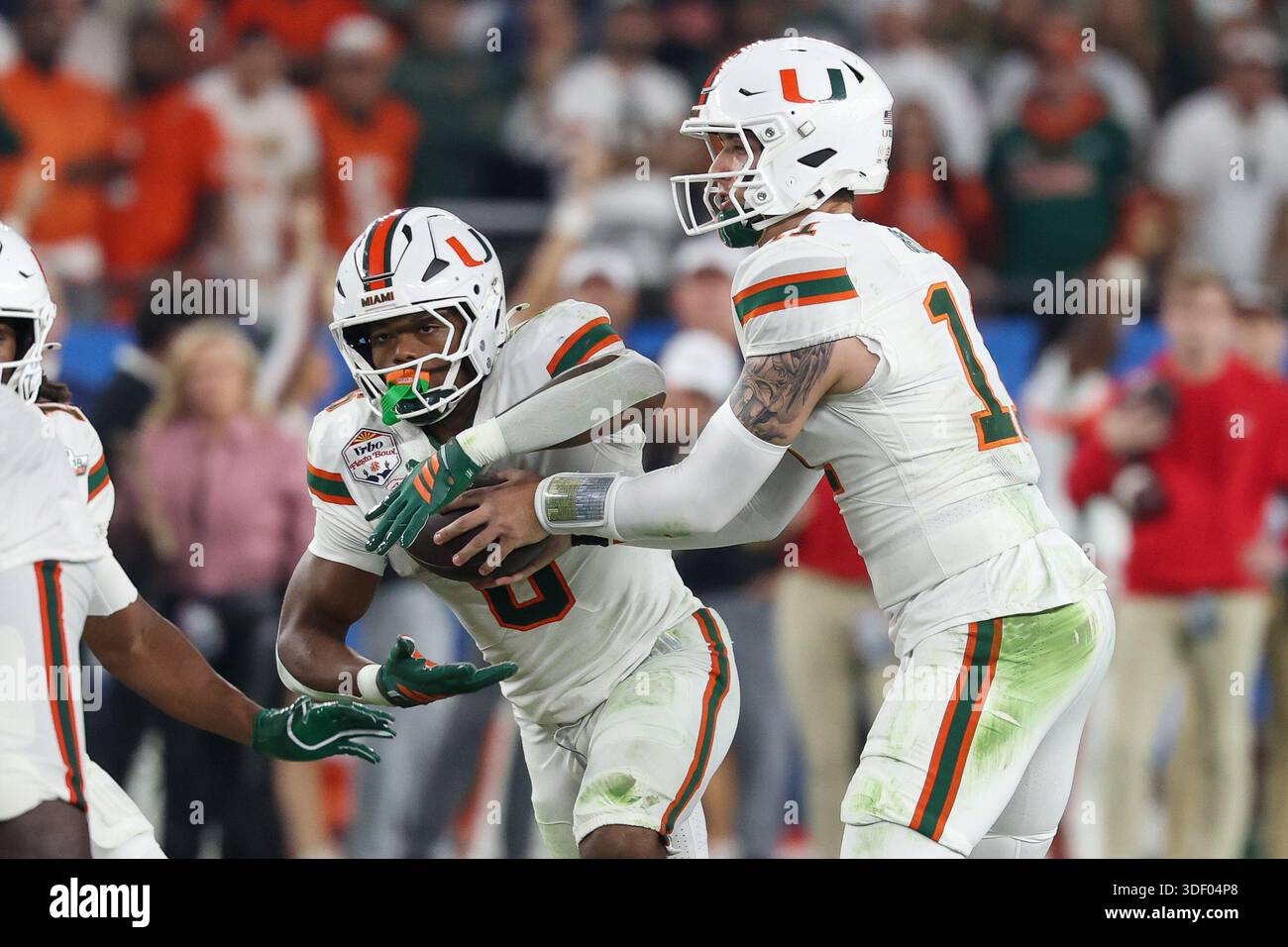 GLENDALE, AZ - JANUARY 08: RB CharMar Brown #6 of the Miami Hurricanes ...