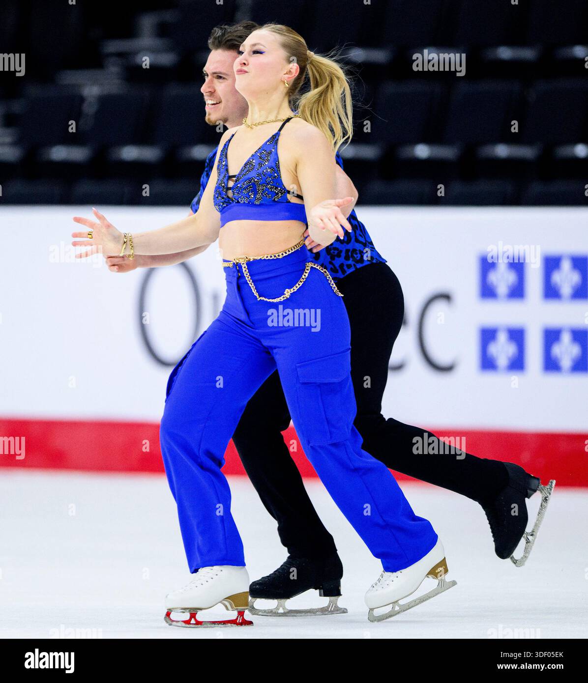 Alicia Fabbri, right, and Paul Ayer perform during the Senior Ice Dance ...