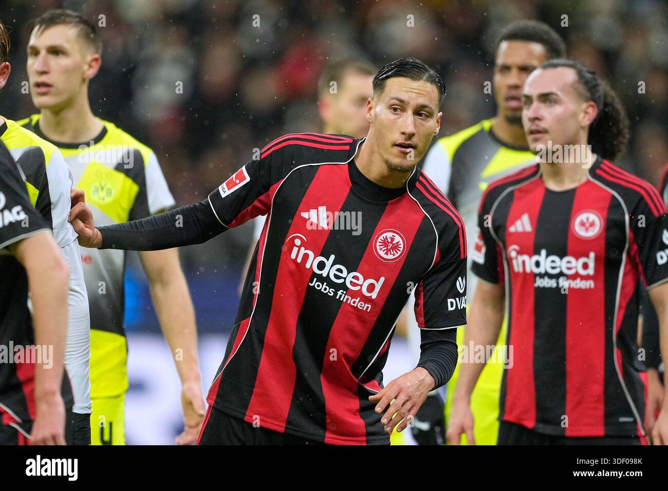 Frankfurt's Younes Ebnoutalib, centre, during the Bundesliga soccer ...