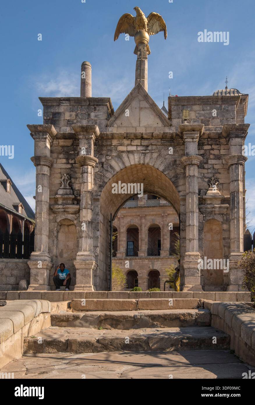 The entrance to the Rova of Antananarivo, Madagascar, is a large north ...