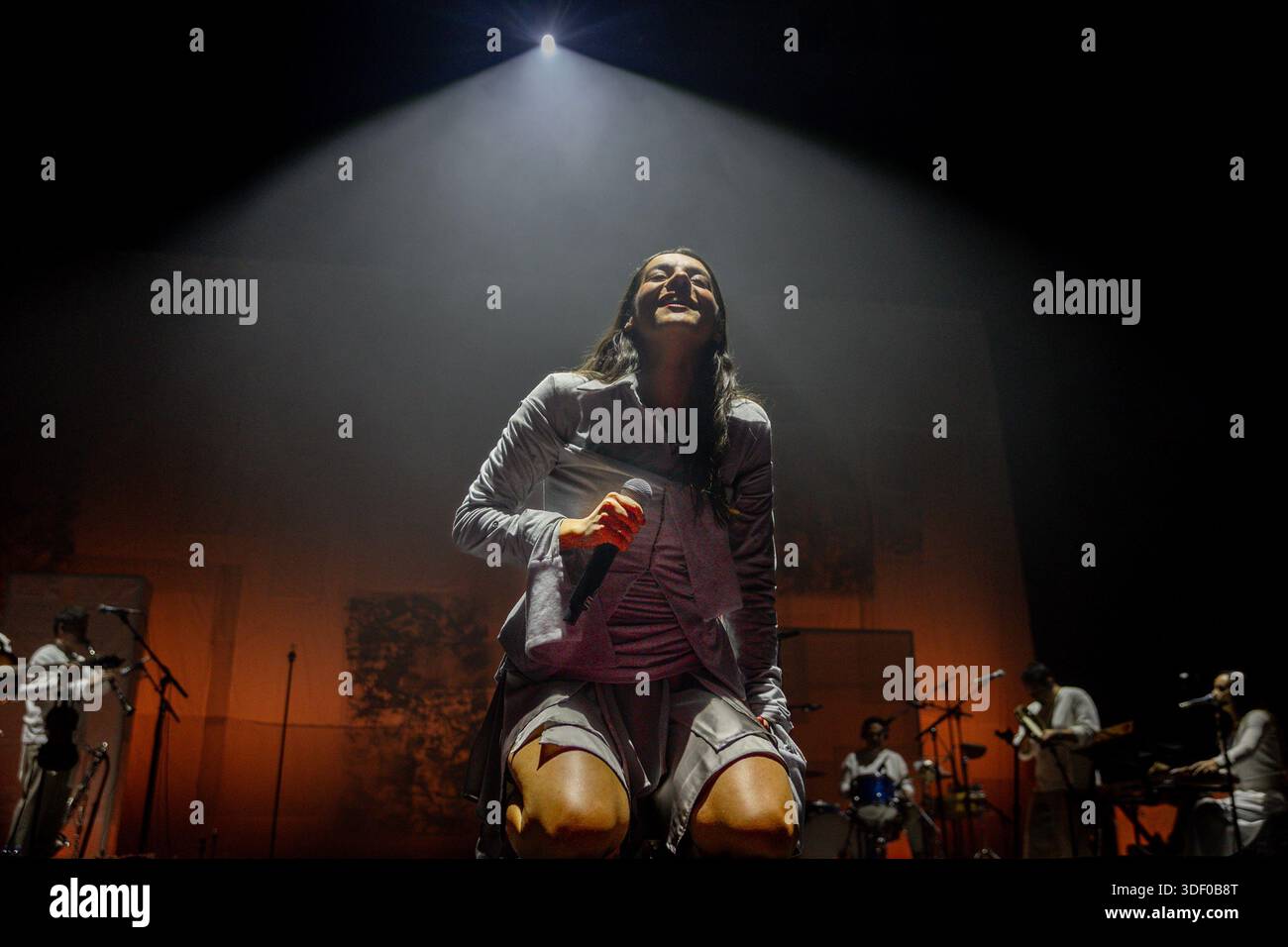 The singer Valeria Castro during her performance at the Movistar Arena ...