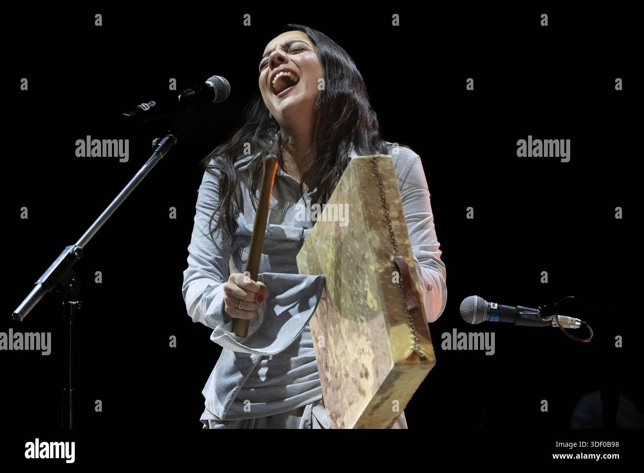 The singer Valeria Castro during her performance at the Movistar Arena ...