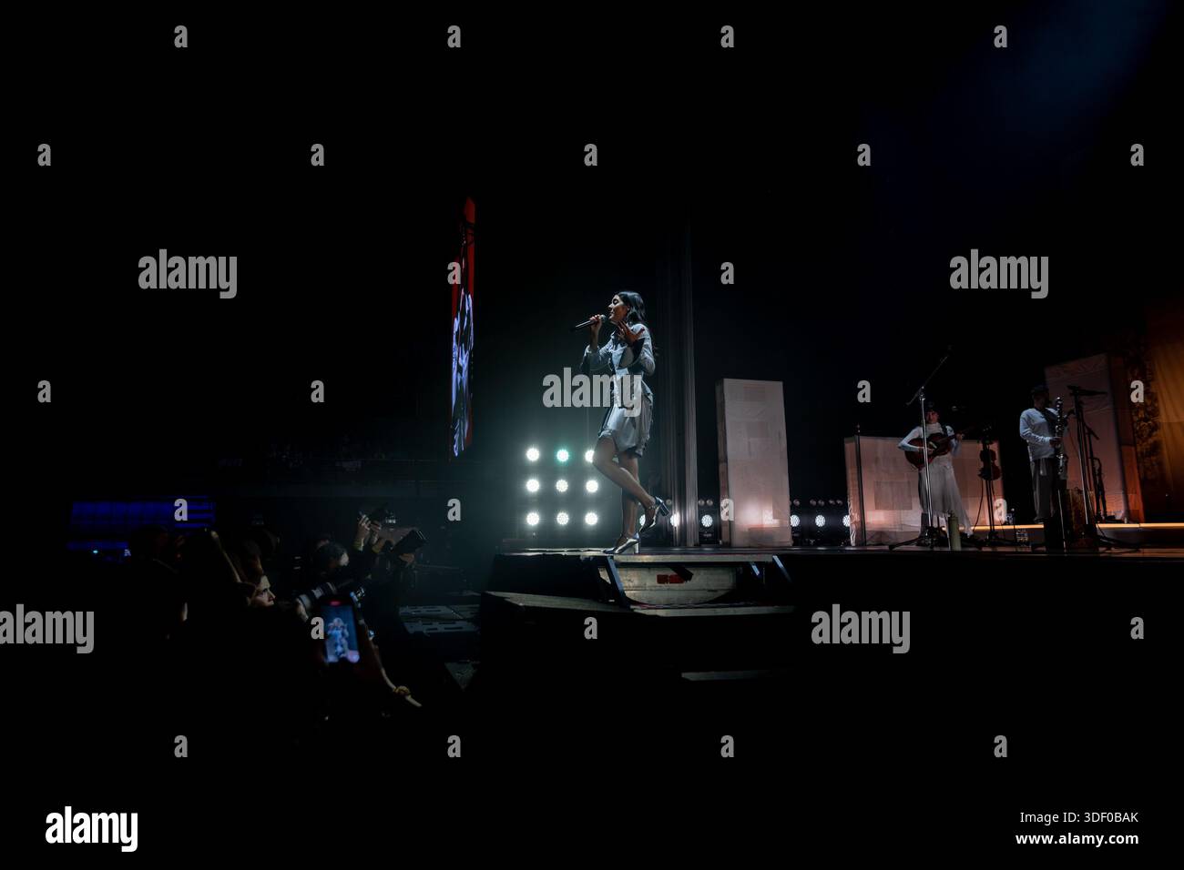 The singer Valeria Castro during her performance at the Movistar Arena ...