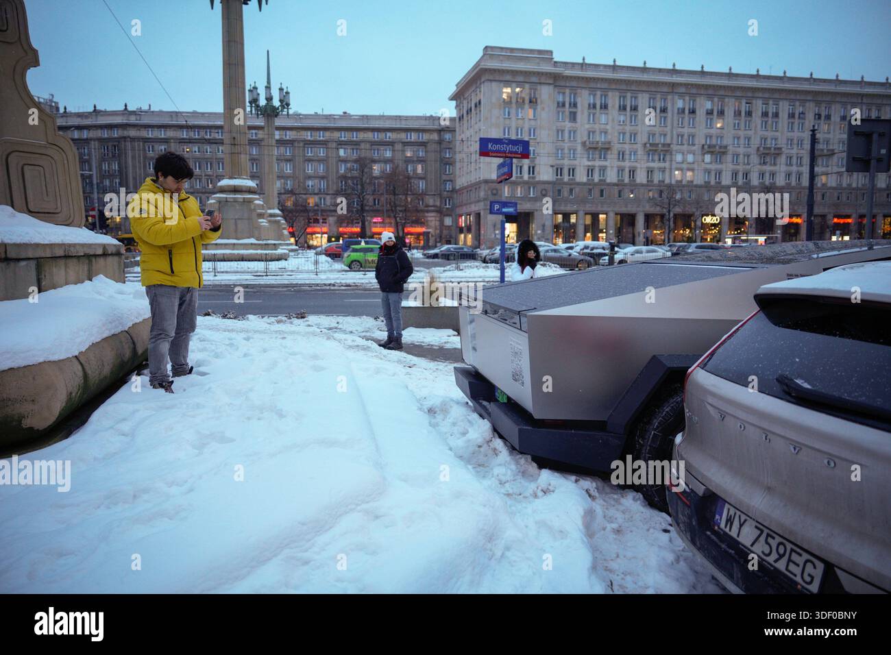 Streets are seen covered in snow in Warsaw, Poland on 09 January, 2026 ...