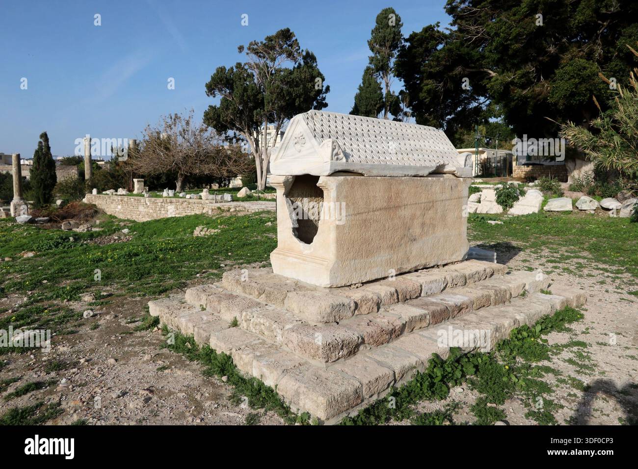Shots of al Bass archaeological site, Tyr, South Lebanon, January 8 ...