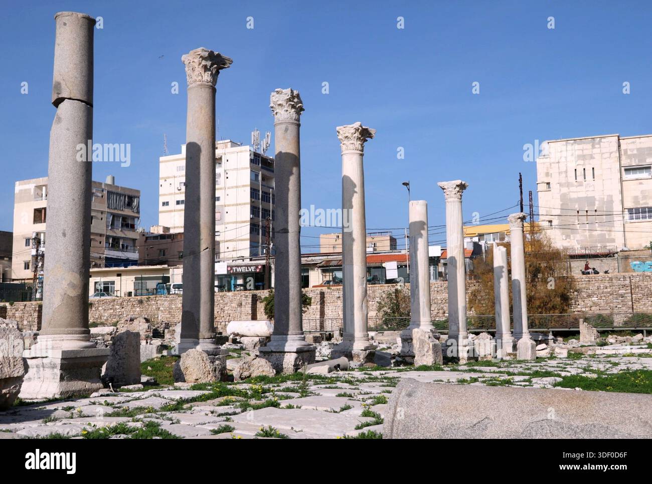 Shots of al Bass archaeological site, Tyr, South Lebanon, January 8 ...