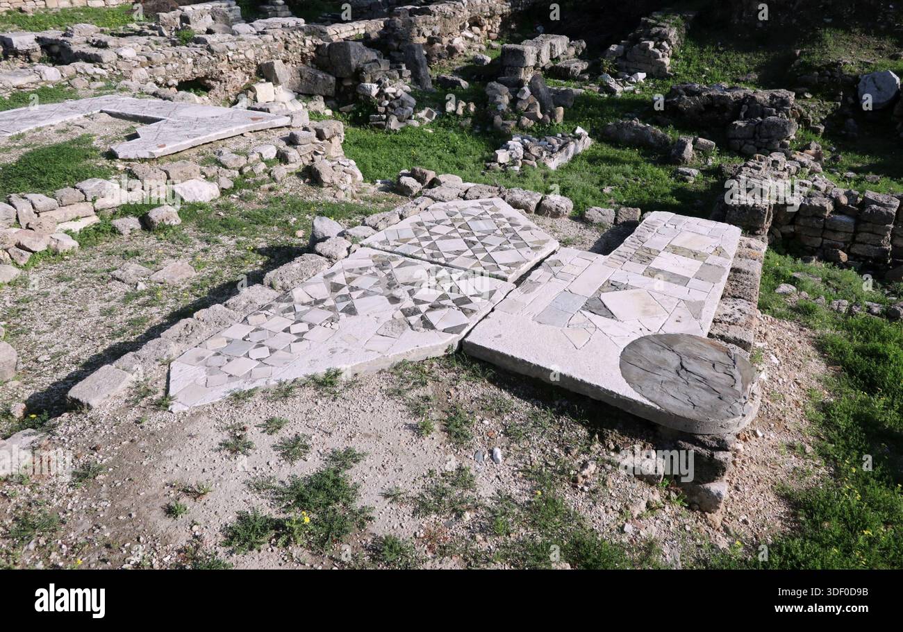 Shots of al Bass archaeological site, Tyr, South Lebanon, January 8 ...