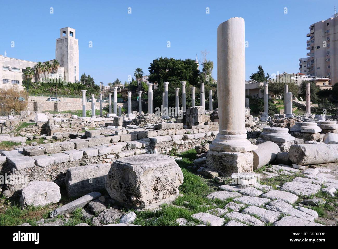 Shots of al Bass archaeological site, Tyr, South Lebanon, January 8 ...