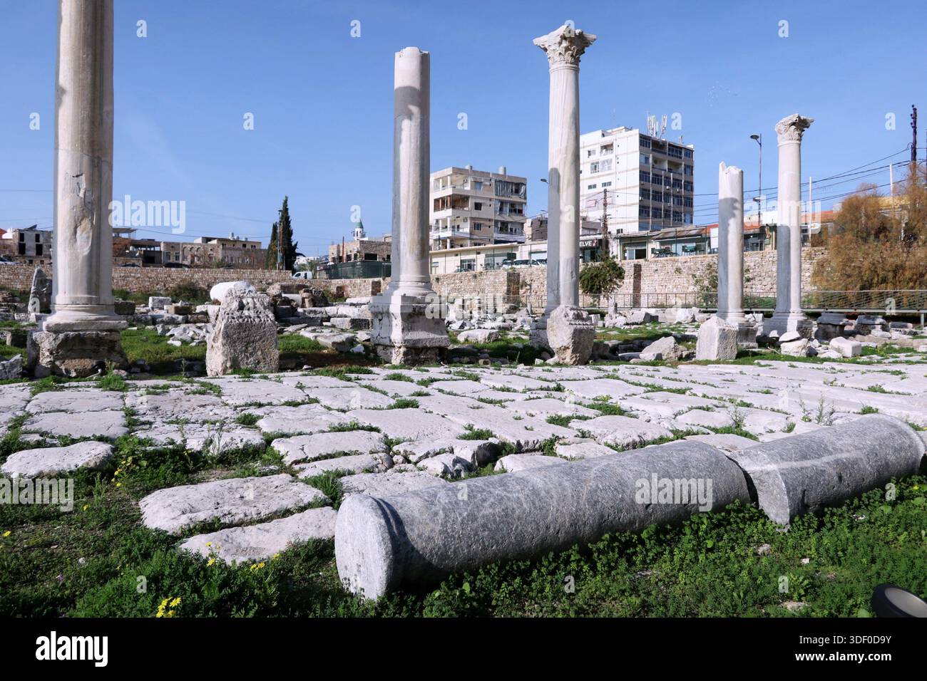 Shots of al Bass archaeological site, Tyr, South Lebanon, January 8 ...