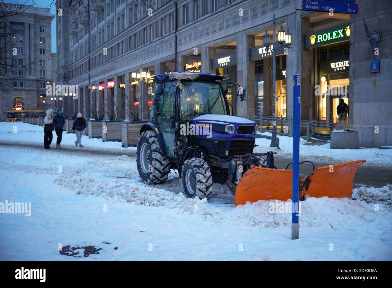 Streets are seen covered in snow in Warsaw, Poland on 09 January, 2026 ...