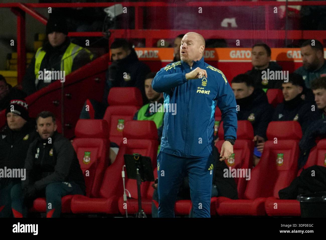 Nottingham Forest's head coach Sean Dyche reacts during the English FA ...
