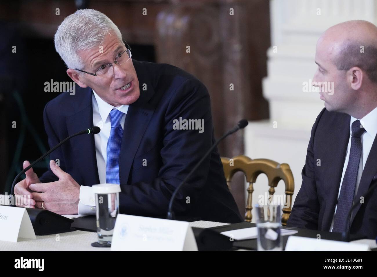 Vice Chairman of Chevron Mark Nelson, left, and White House deputy ...