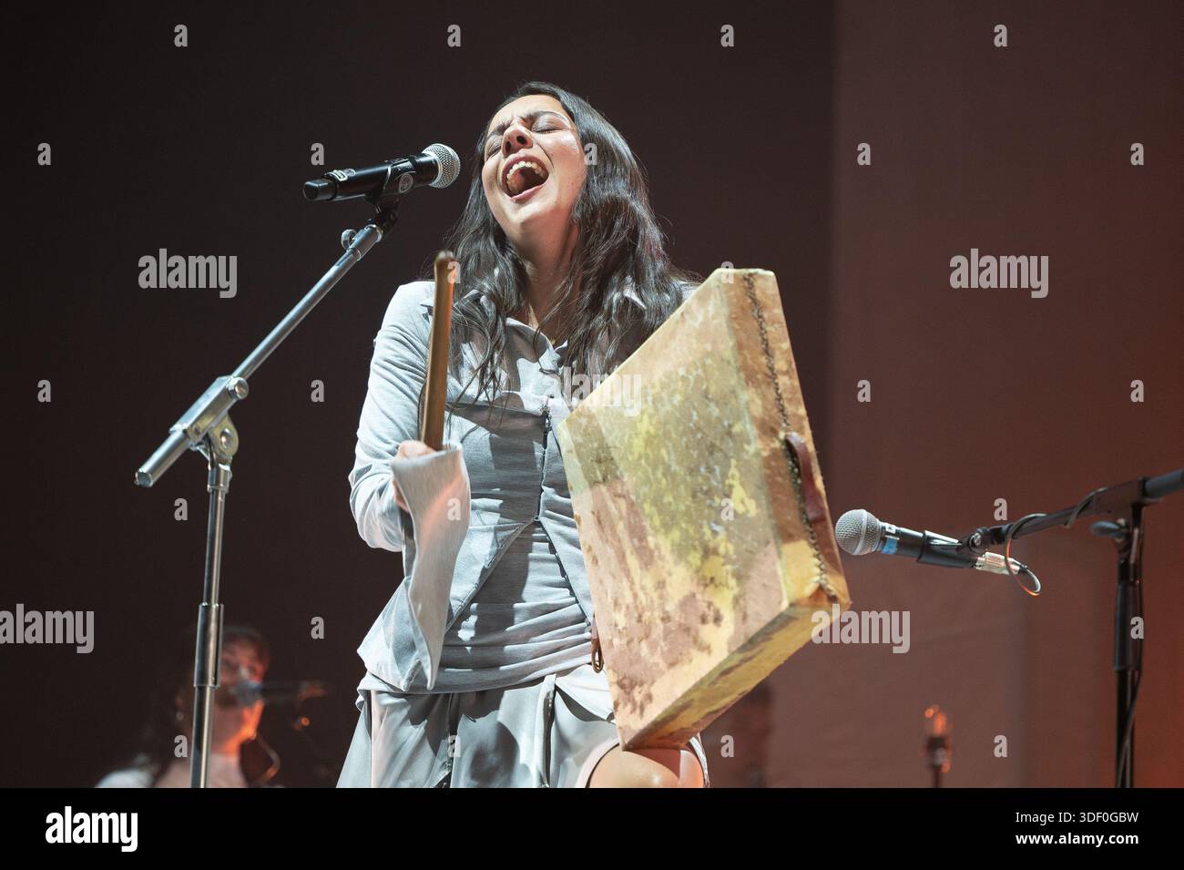 The singer Valeria Castro performs during her performance festival ...