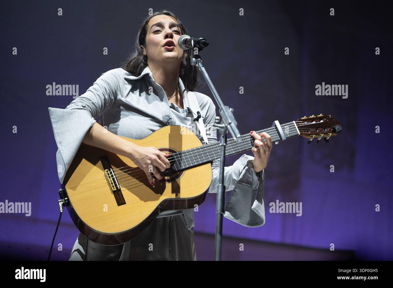The singer Valeria Castro performs during her performance festival ...