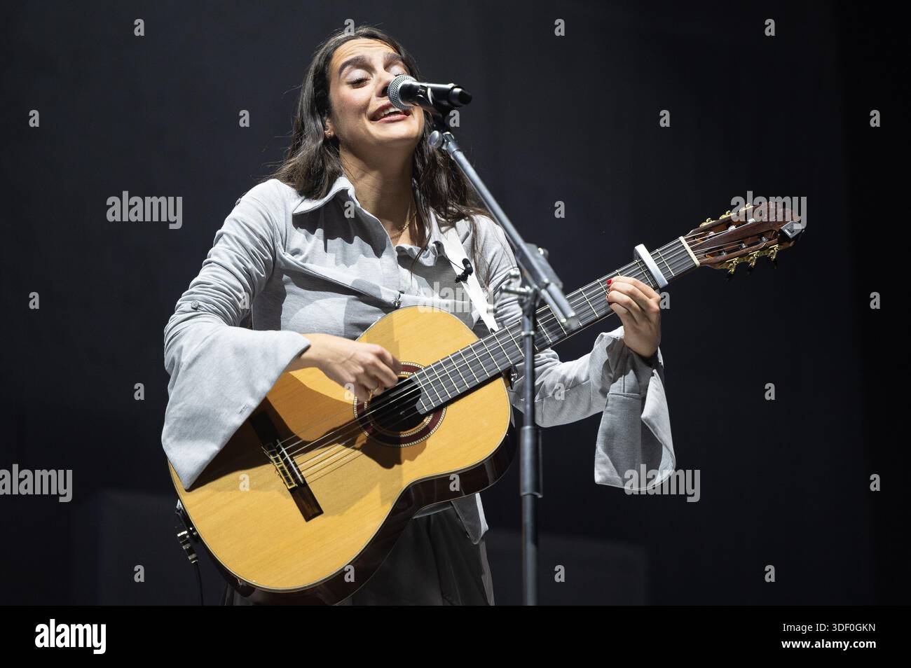 The singer Valeria Castro performs during her performance festival ...