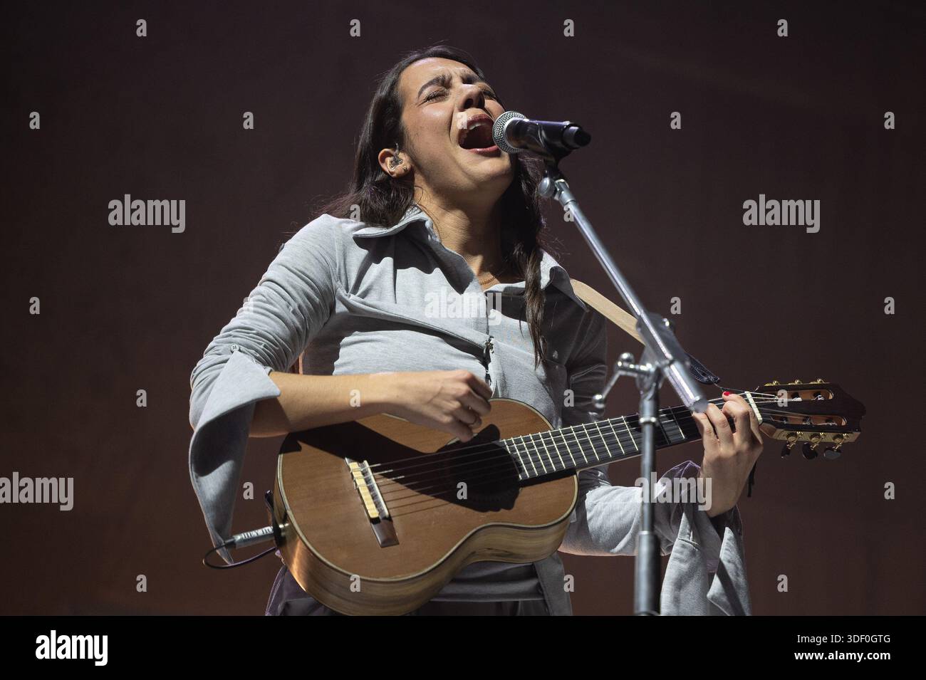 The singer Valeria Castro performs during her performance festival ...