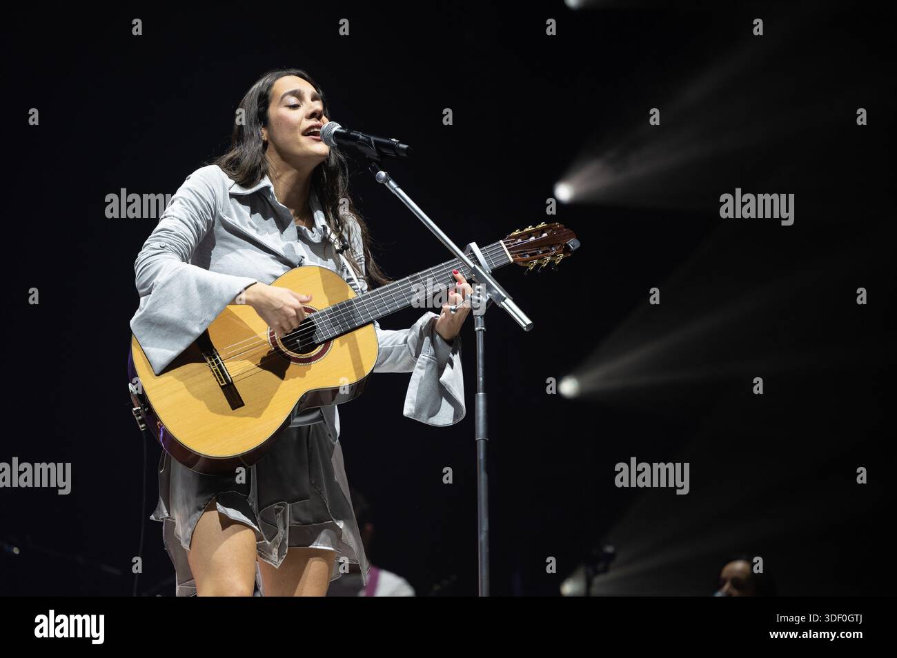 The singer Valeria Castro performs during her performance festival ...