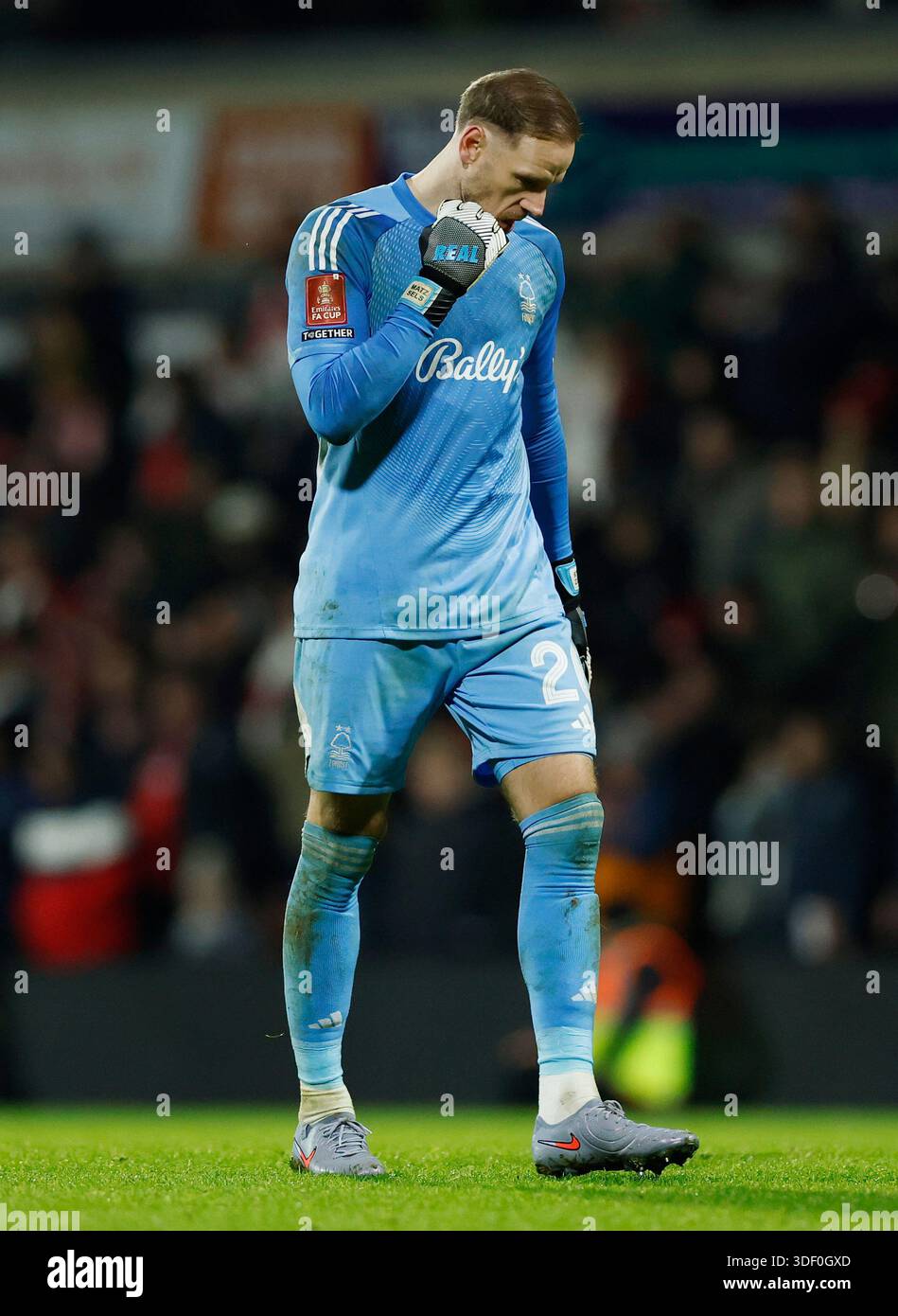 Wrexham, Wales, 9th January 2026. Matz Sels of Nottingham Forest ...