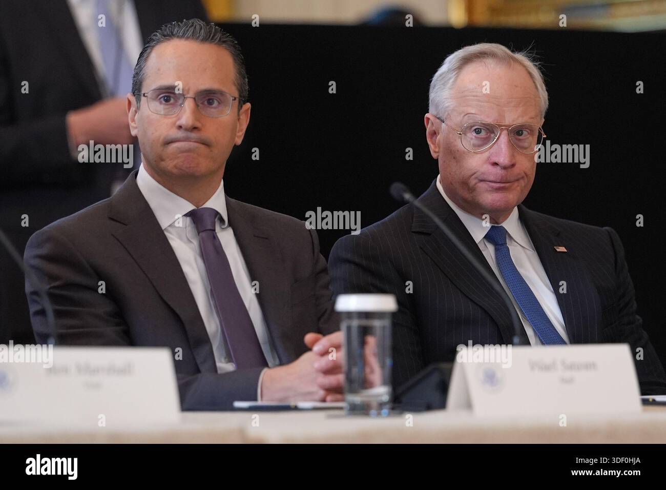 Wael Sawan, CEO of Shell, and Ross Perot Jr., founder of HKN Energy ...