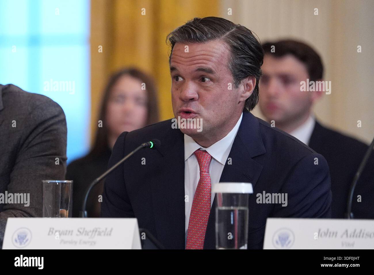 Bryan Sheffield, founder of Parsley Energy, speaks during a meeting ...