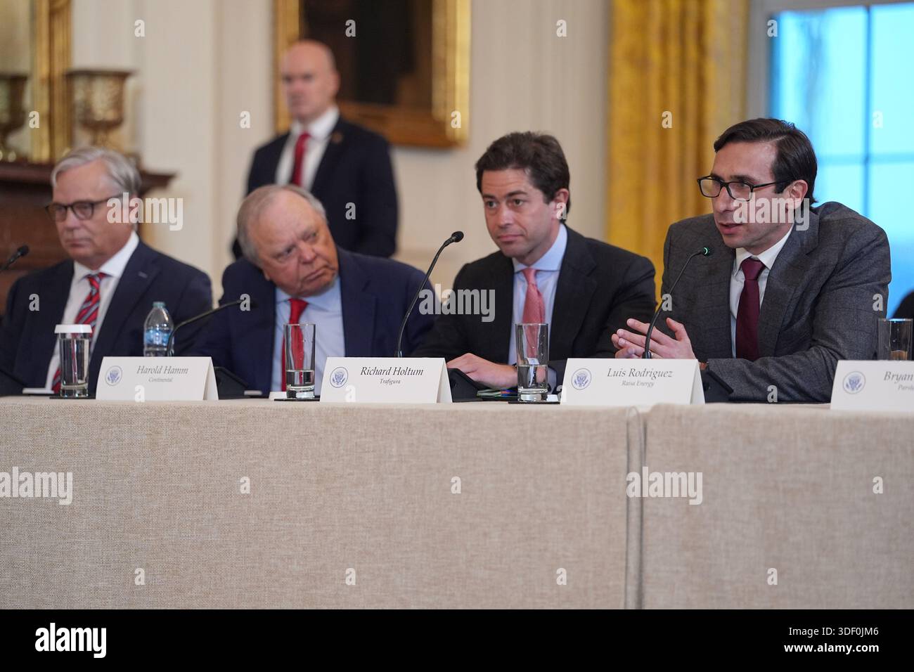 Luis Rodriguez, founder and CEO of Raisa Energy,, right, speaks as from ...