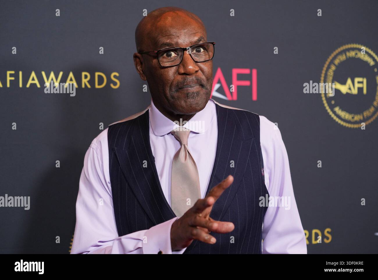 Actor Delroy Lindo arrives at the AFI Awards on Friday, Jan. 9, 2026 ...