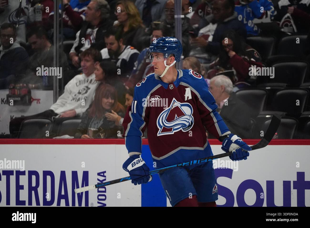 Colorado Avalanche center Brock Nelson (11) in the second period of an ...