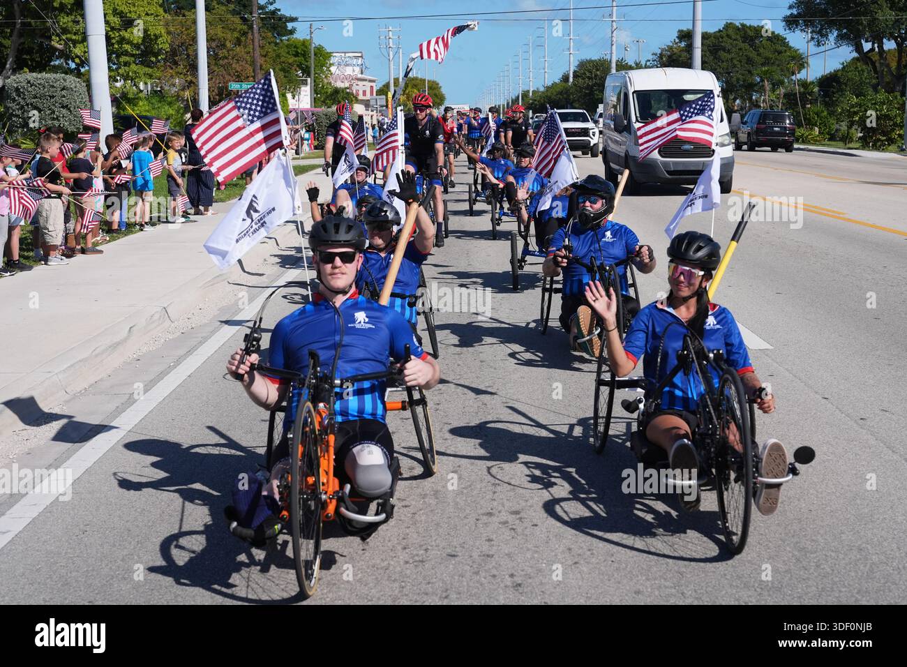 People line the street as wounded veterans ride in the annual Florida ...