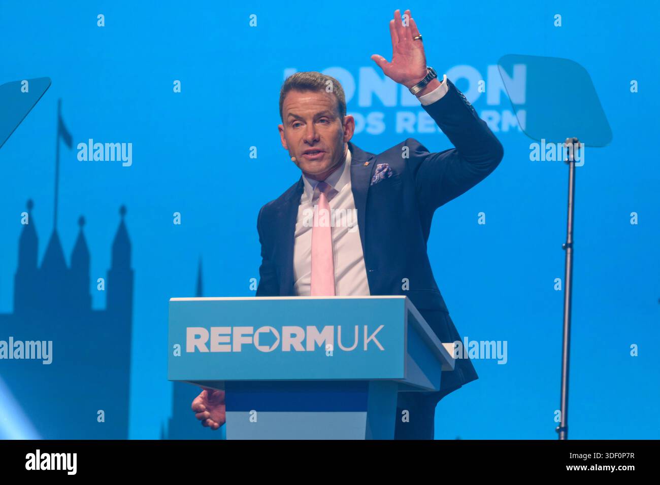 09/01/2026. London, UK Reform UK Chairman Dr David Bull makes a speech ...