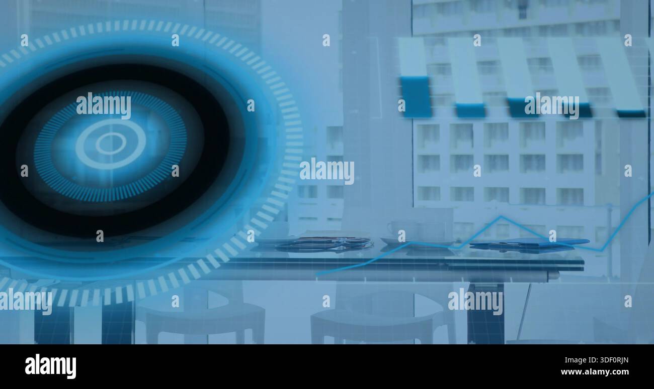 Target hologram futuristic interface augmented hi-res stock photography ...