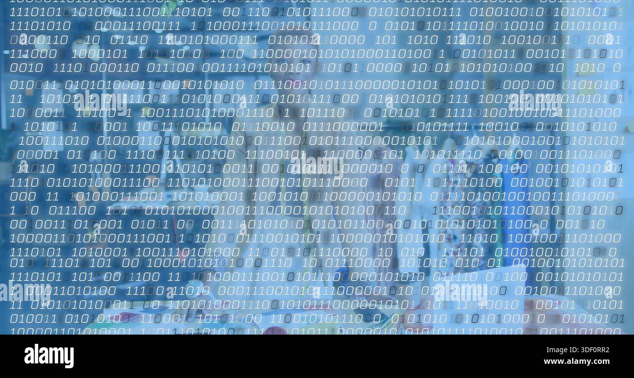 Displaying cyan binary digits hi-res stock photography and images - Alamy