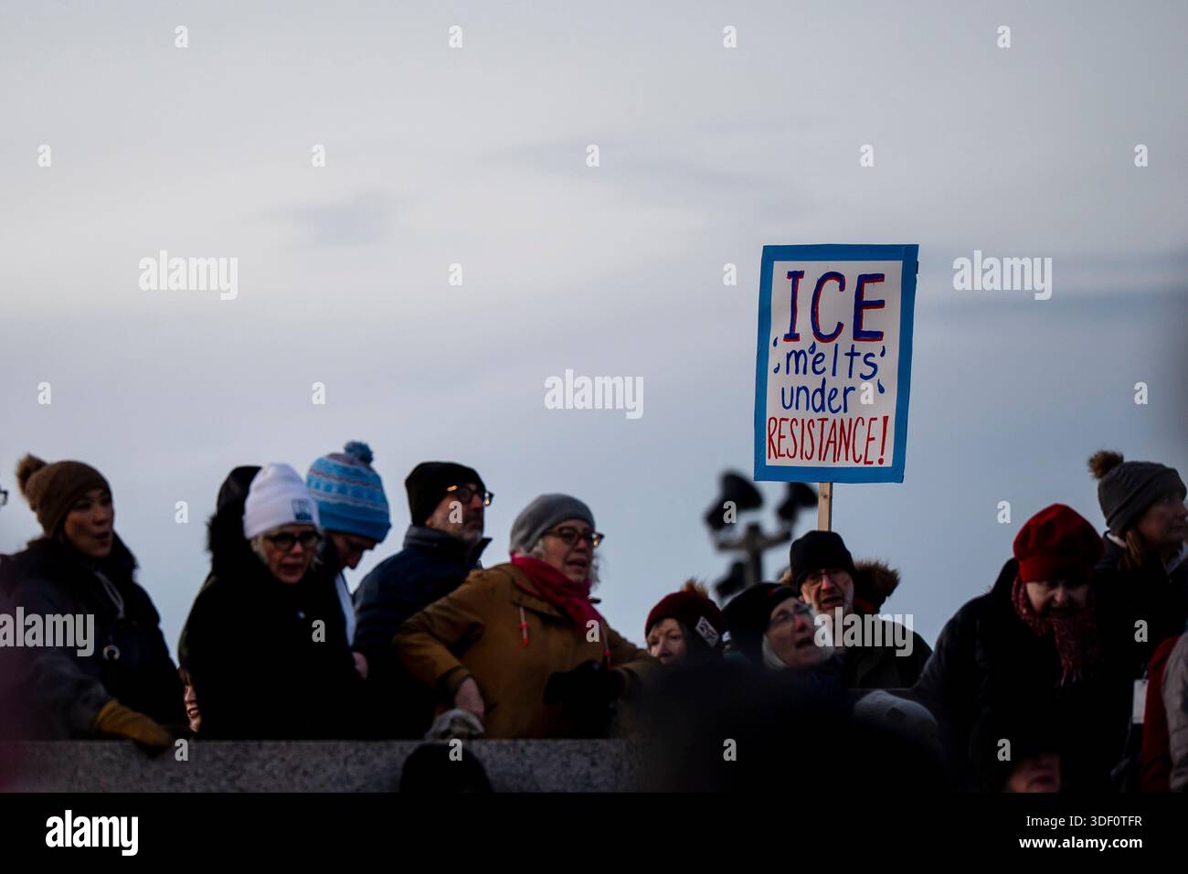 People gather at a rally in front of the Minnesota State Capitol ...