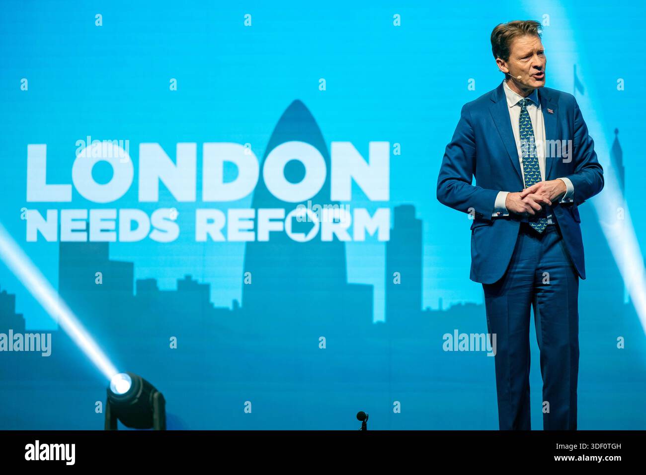 London, UK – Reform UK held a rally at the ICC Auditorium in east ...