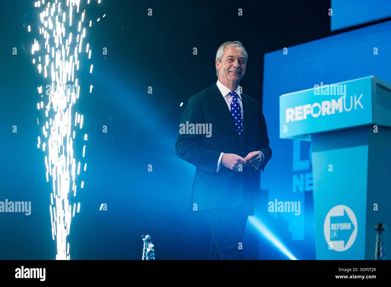 London, UK – Reform UK held a rally at the ICC Auditorium in east ...