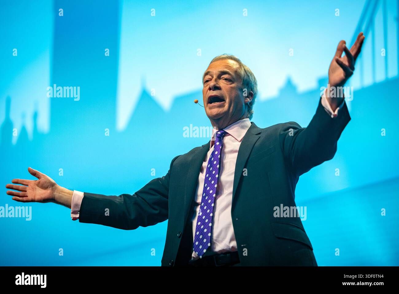 London, UK – Reform UK held a rally at the ICC Auditorium in east ...